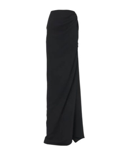 Maticevski Indominable Draped Maxi Skirt - Black