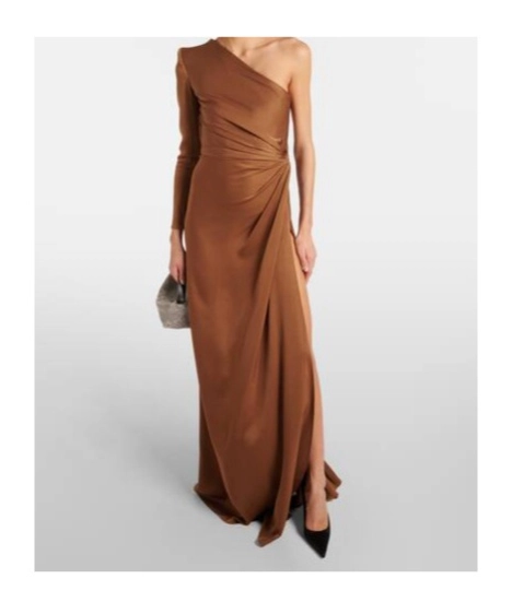 Alex Perry One-shoulder Satin Gown