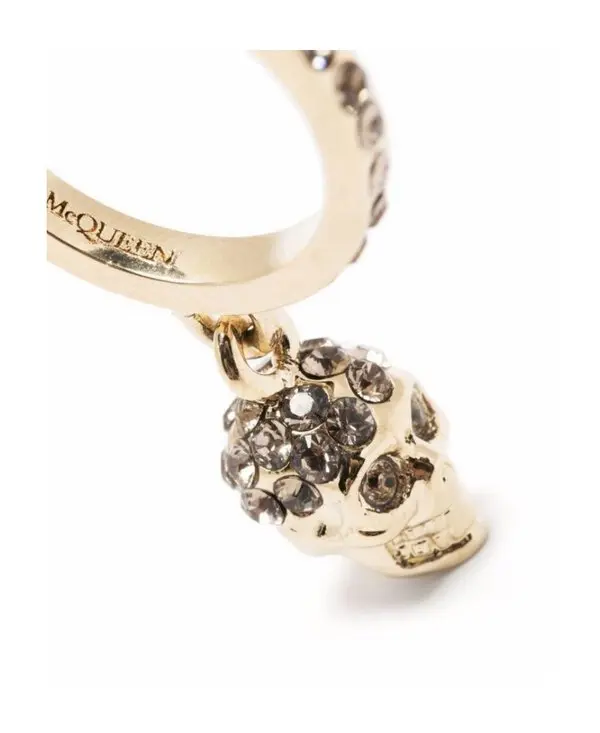Alexander McQueen Skull Embellished Hoop Earrings