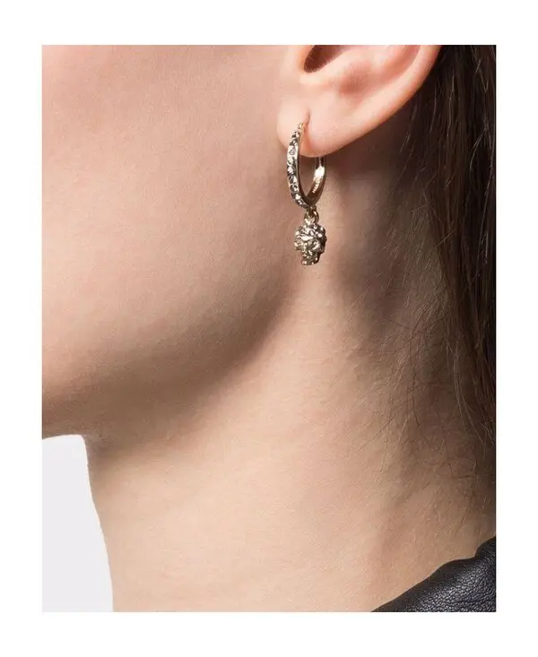 Alexander McQueen Skull Embellished Hoop Earrings