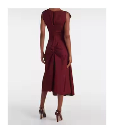 Victoria Beckham Deconstructed Gathered Midi Dress