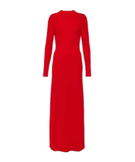 Proenza Schouler Lara Cutout Bouclé Maxi Dress - Red