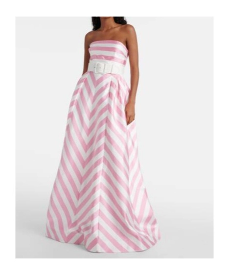 Rebecca Vallance Jocelyn Striped Satin Gown