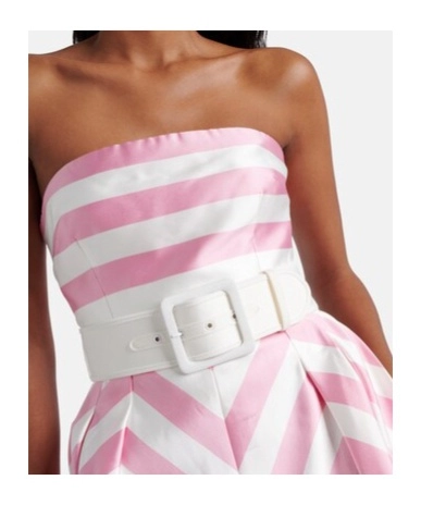 Rebecca Vallance Jocelyn Striped Satin Gown