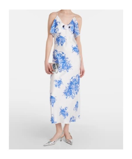 RODARTE Floral Silk Slip Dress