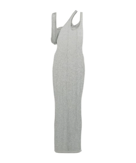Attico Embellished Jersey Midi Dress