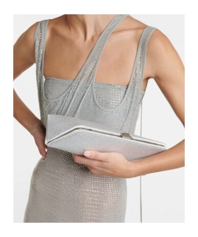 Attico Embellished Jersey Midi Dress