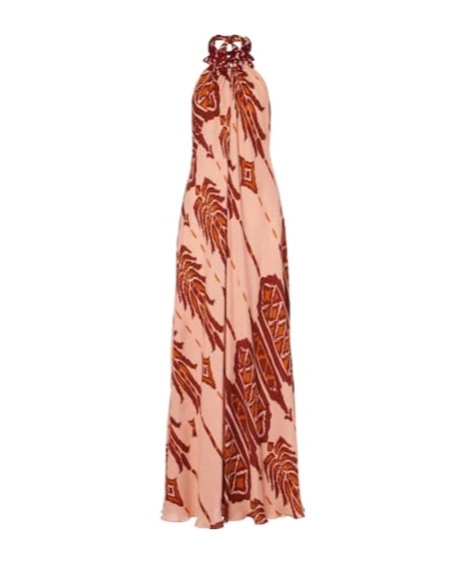 Johanna Ortiz Printed Halterneck Silk Gown