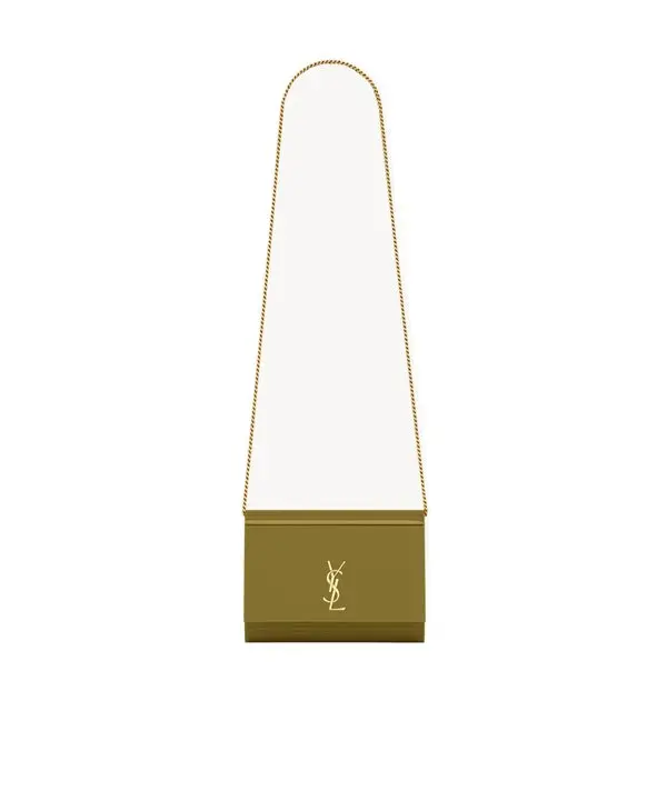 Saint Laurent Vicky Minaudière In Plexiglas