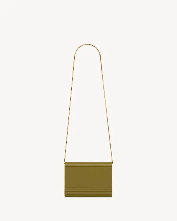 Saint Laurent Vicky Minaudière In Plexiglas