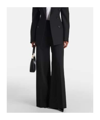 Stella McCartney High-rise Wool-blend Wide-leg Pants