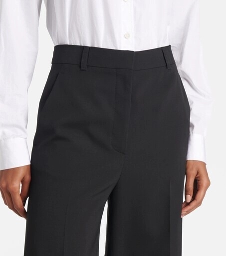 Stella McCartney High-rise Wool-blend Wide-leg Pants