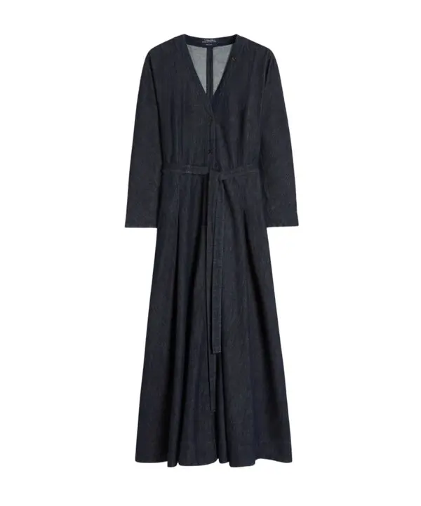 Max Mara Long Sleeve Dress - Navy Blue