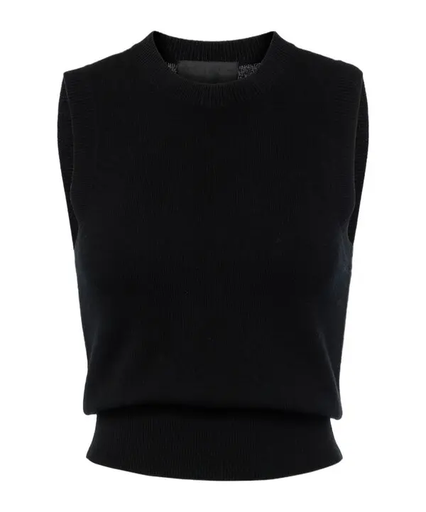 NILI LOTAN May Cashmere Vest - Black