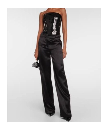 Alexandre Vauthier Sequined Strapless Bodysuit