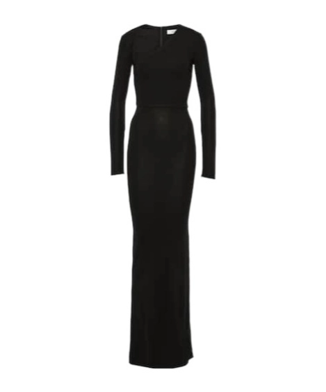 Alex Perry Asymmetric Jersey Maxi Dress - Black