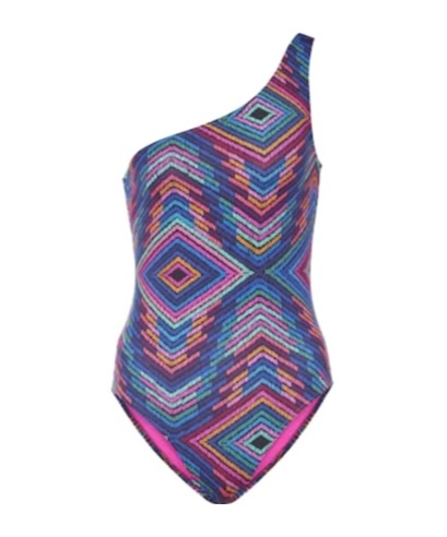 ERES Multicolor One-shoulder Swimsuit - Blue