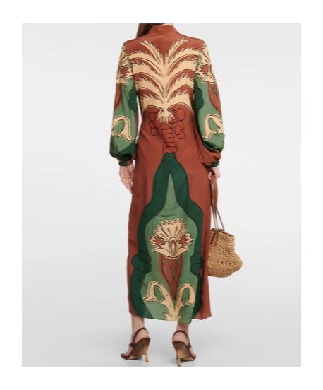 Johanna Ortiz Printed Maxi Wrap Dress