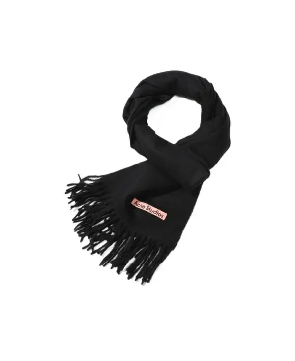 Acne Studios Tassel Cashmere Scarf - Black