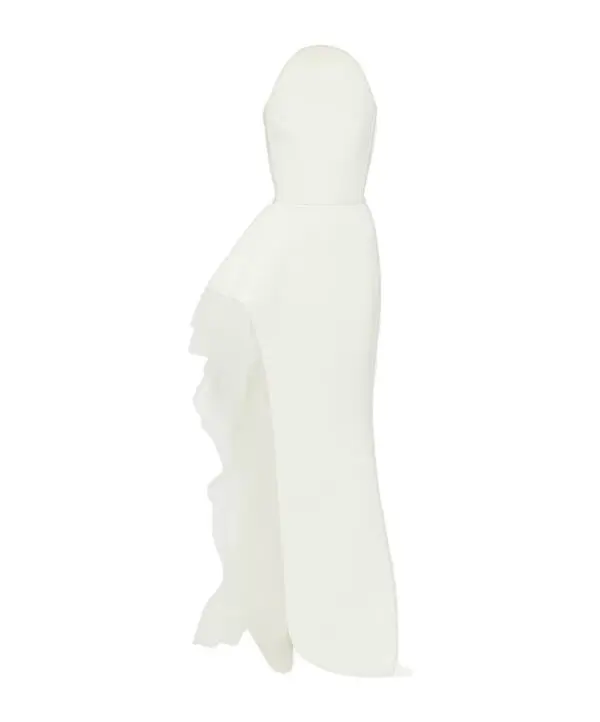 Maticevski Bridal Epitome Tulle-trimmed Crepe Gown - White