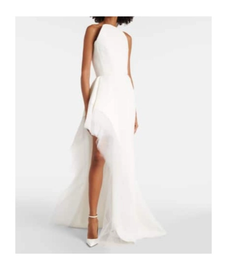Maticevski Bridal Epitome Tulle-trimmed Crepe Gown
