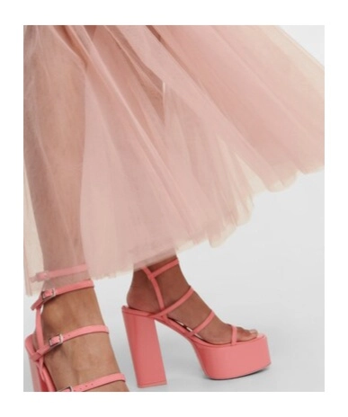 RODARTE Printed Silk Satin And Tulle Dress
