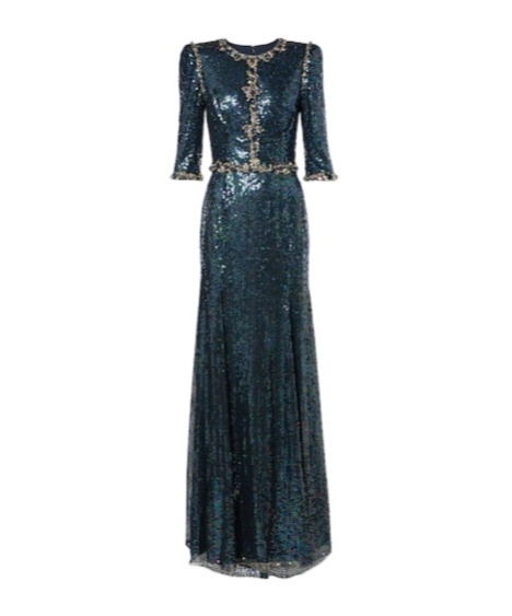 Jenny Packham Pretty Thing Embellished Sequined Gown - Black