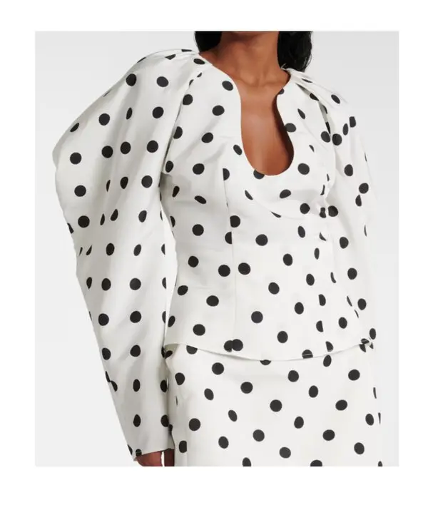 Nina Ricci Polka-dot Taffeta Top