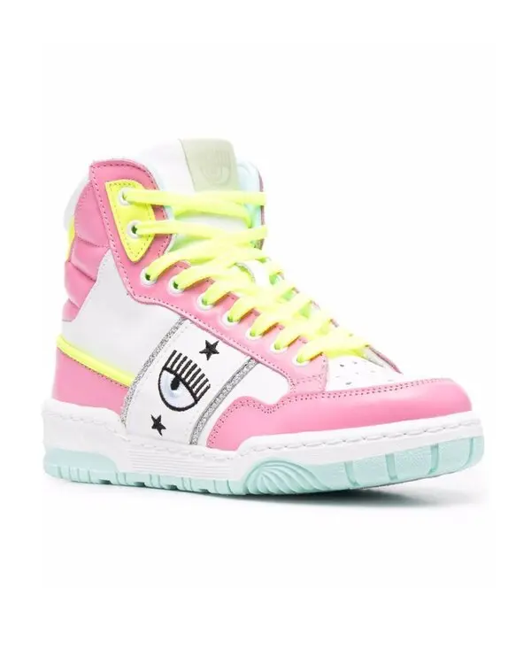 CHIARA FERRAGNI Bold Eye High-top Sneakers