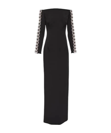 Safiyaa Maimie Crystal-embellished Crepe Gown