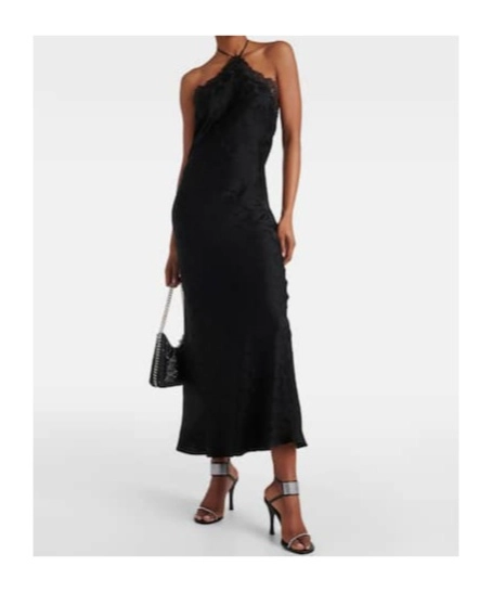Stella McCartney Floral Jacquard Lace Midi Dress