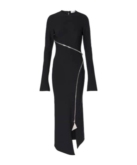 Attico Zip-up Jersey Midi Dress