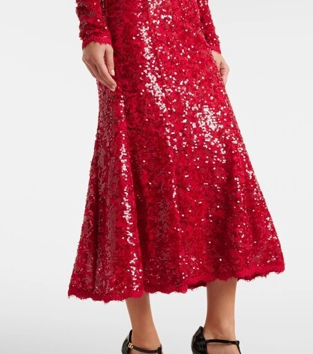 Rebecca Vallance Sequined Midi Dress