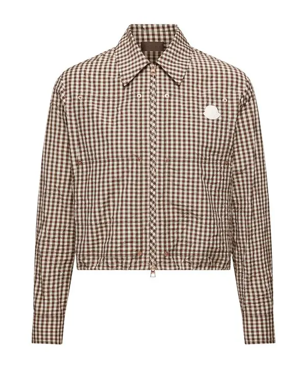 Moncler Plaid Zip-up Shirt