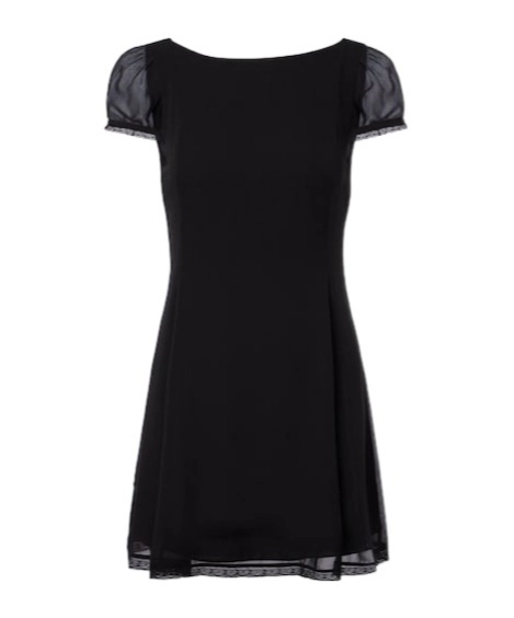 Posse Priscilla Lace-trimmed Silk Minidress - Black