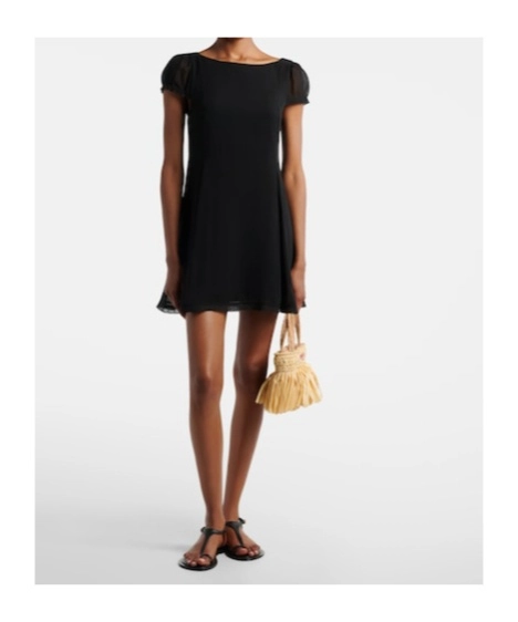 Posse Priscilla Lace-trimmed Silk Mini Dress - Black