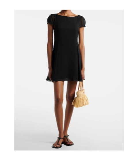 Posse Priscilla Lace-trimmed Silk Mini Dress - No