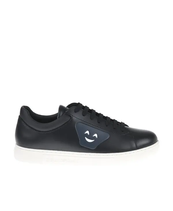 Emporio Armani Round Head Lace-up Shoes - Black