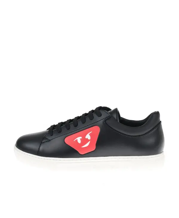 Emporio Armani Round Toe Lace-up Sneakers