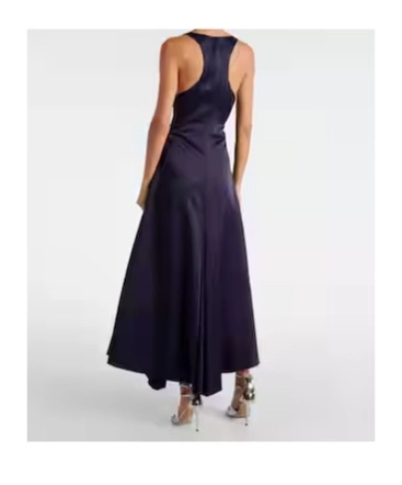 Victoria Beckham Gathered Satin Maxi Dress