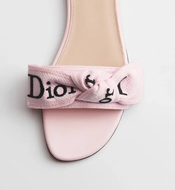 Dior Embroidered Ribbon Slides