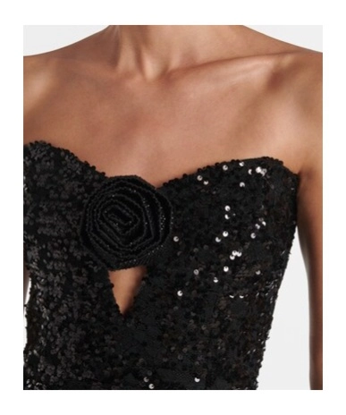 Rebecca Vallance Diana Sequined Mesh-trimmed Gown
