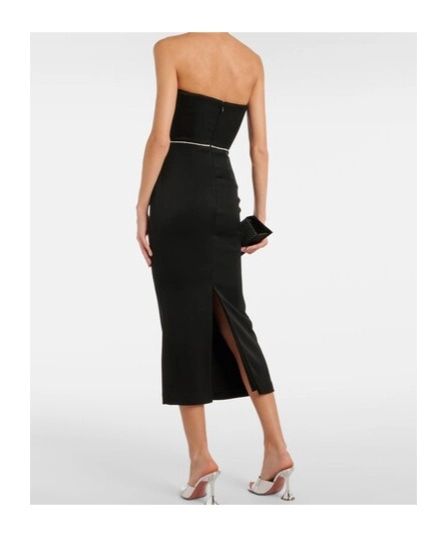 Alex Perry Crystal-embellished Satin Midi Dress