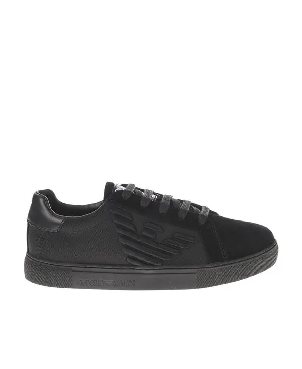 Emporio Armani Tie Low Upper Board Shoes - Black