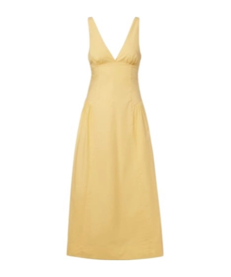 Posse Lindie Cotton Poplin Midi Dress - Nude