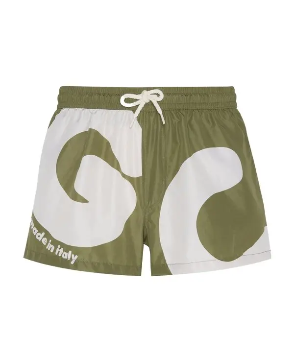 Gcds Logo-print Swim Shorts - White