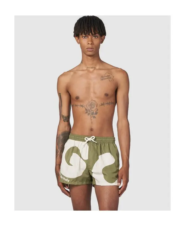 Gcds Logo Print Swim Shorts