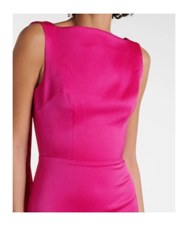 Alex Perry Sleeveless Draped Satin Crepe Midi Dress