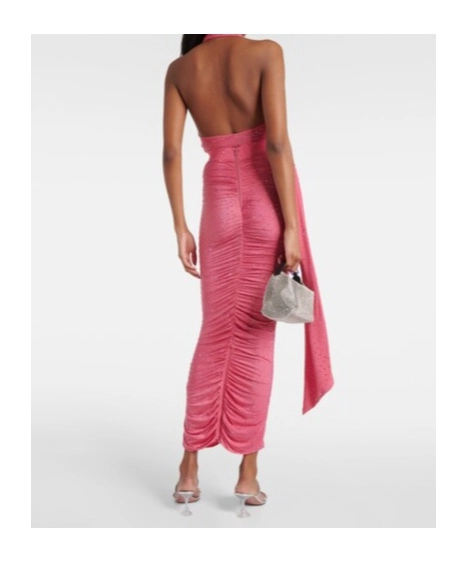 Alex Perry Embellished Ruched Jersey Maxi Skirt