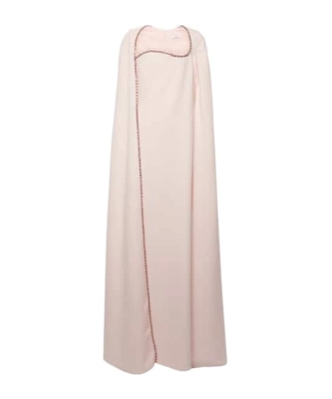 SAFIYAA LONDON Mattia Caped Embellished Crêpe Gown